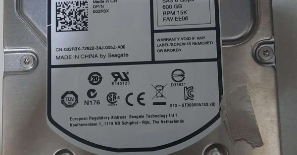 002R3X ST3600057SS 9FN066-031 Dell 600GB 15K SAS 3.5inch 6Gbps Hard Drive