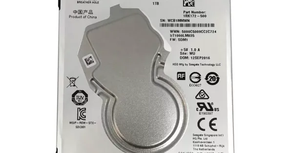 Seagate Barracuda 1TB 2.5 Inch 5400 RPM 6Gbps SATA Hard Disk Drive