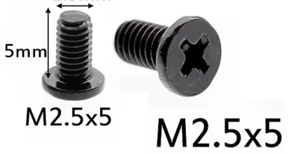 Laptop M2.5x5 Width 2.5MM Height 5MM Screw - 100 Pieces