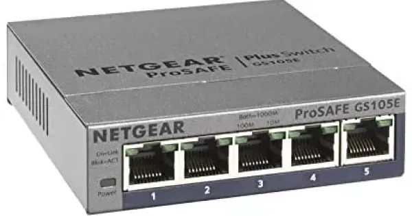 Netgear Prosafe GS105E 5 Port Gigabit Ethernet Plus Switch
