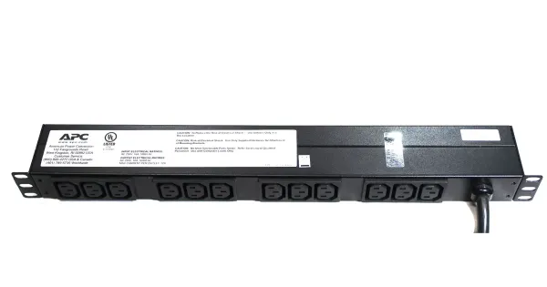 APC PDU AP9566 Basic Rack PDU 1U, 16A, 208V, (12) C13-Outlets, L6-20P