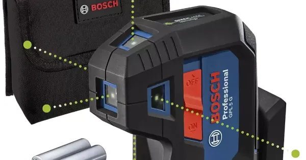 Bosch GPL 5 G Professional 5 Point Laser Level (Green Laser, Working ...