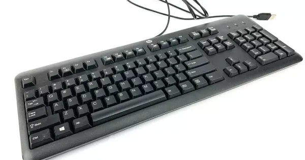 HP SK-2025 KU-1156 KB57211 Wired USB Keyboard Black for PC or Mac