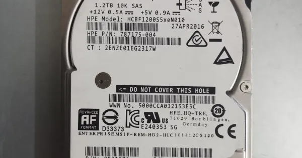HP 1.2TB 10K SAS 2.5 Hard Disk