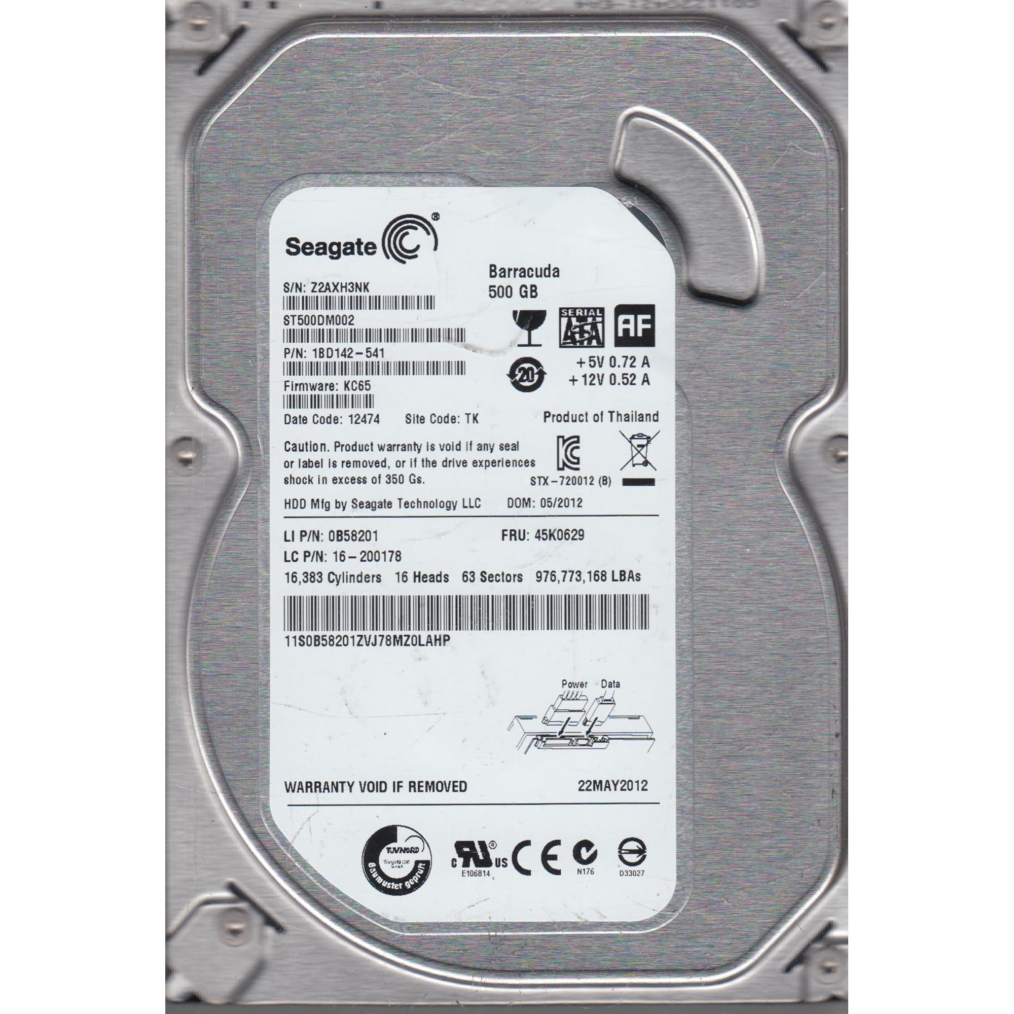 Seagate 500GB SATA 3.5 Hard Disk