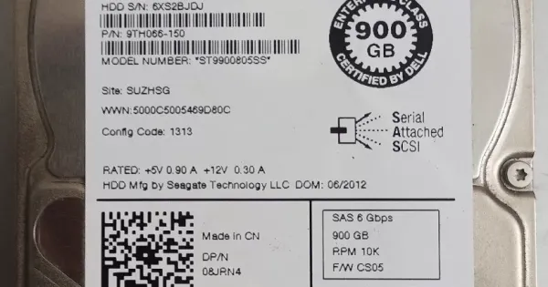 DELL 900GB 10K SAS 2.5 HARD DISK