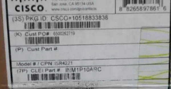 Cisco 4221 Integrated Services Router ISR4221/K9