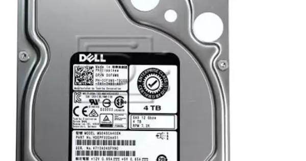 Dell 4TB 12Gbps 7.2K RPM 3.5 Inch SAS Hard Disk 00F9W8
