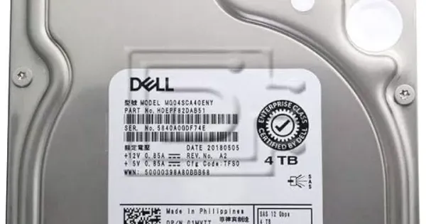 Dell 4TB 12Gbps 7.2K RPM 3.5 Inch SAS Hard Disk 01MVTT