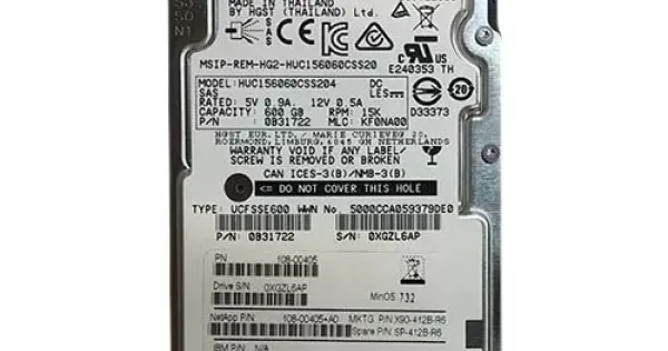 Netapp 108-00405 600GB 15K SAS 2.5" HDD