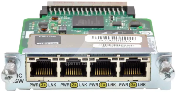 Cisco HWIC-4ESW 4-Port 10/100BaseT Switch | Ethernet Switch Interface Card