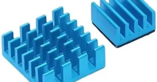 Set of Blue Aluminum Heatsink for Raspberry Pi