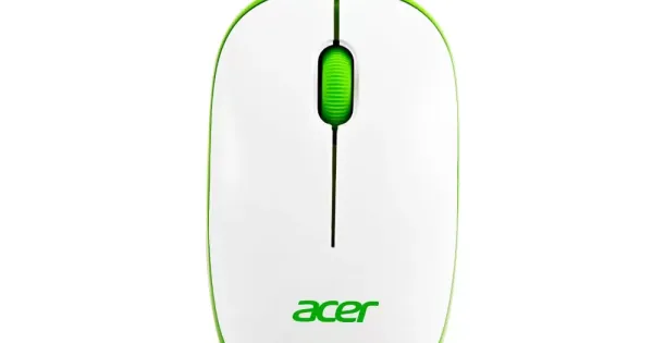 Acer Wireless Mouse (White and Green)