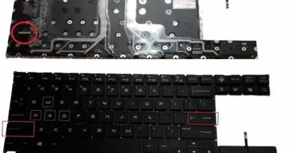 HP Omen X 2S 15-DG Series Laptop Backlit Keyboard