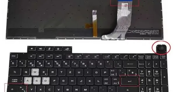 Asus ROG strix G731 G731GW G731GT G731GU G731GV Laptop Backlit Keyboard