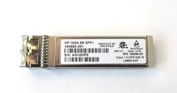 HP 10GB SR SFP+ Optical Gigabit Ethernet Transceiver Module 455885-001